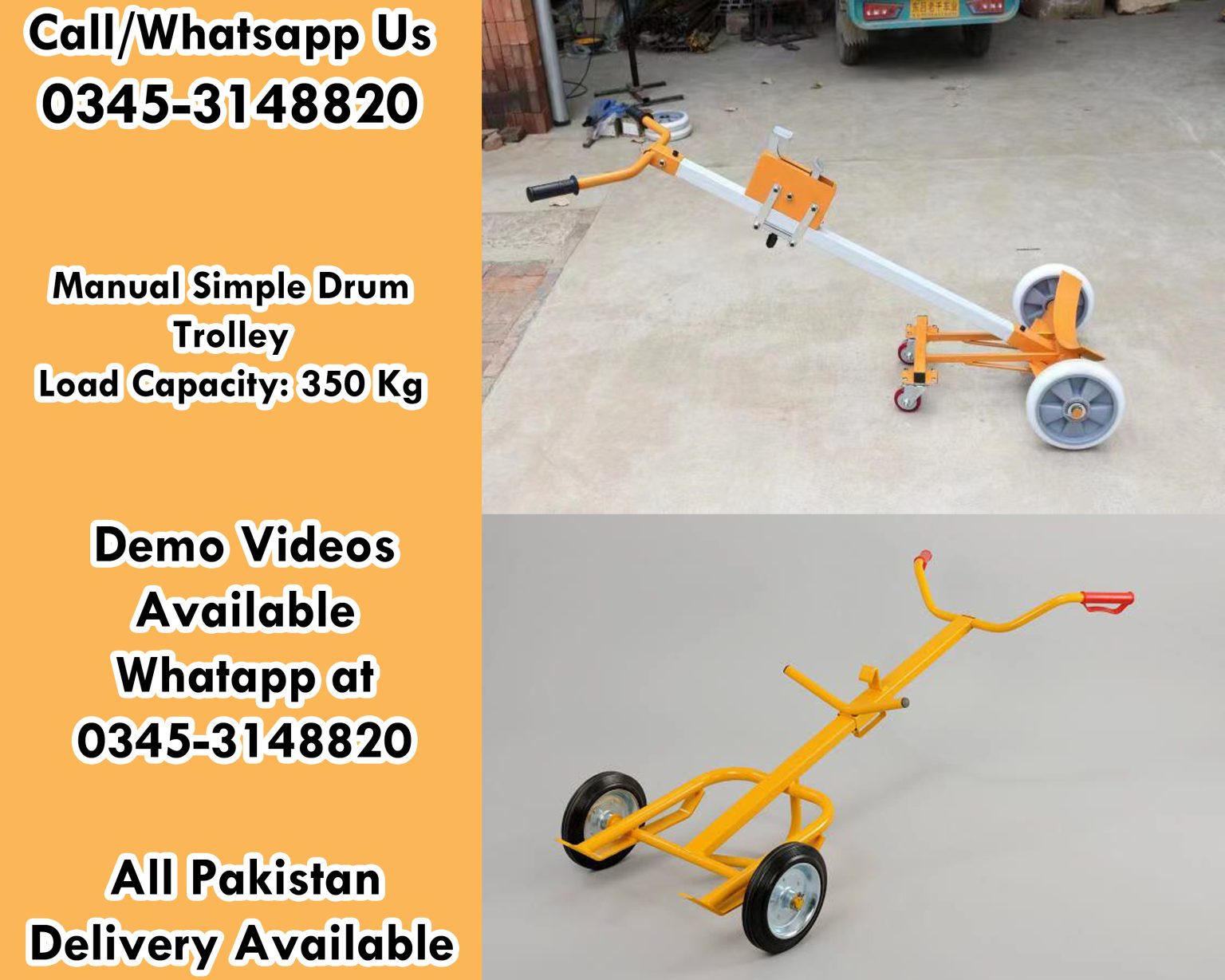 VMAX 350 Kg Simple Manual Drum Trolleys for Sale in Karachi Pakistan ...